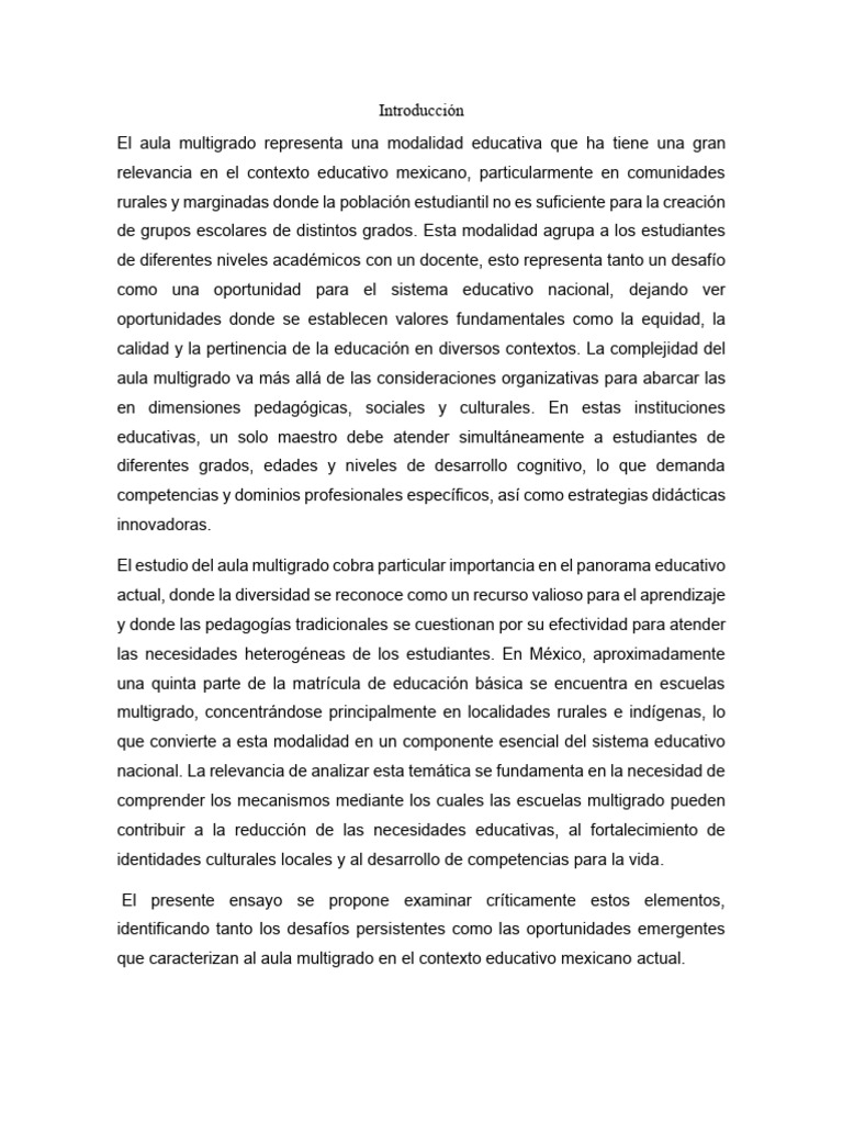 Aula Multigrado | PDF | Evaluación | Enseñando