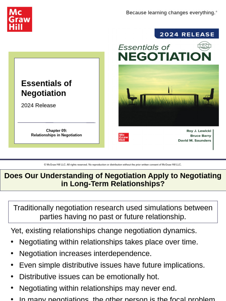 Lewicki Eon 2024rel Chap09 Ppt Access | PDF | Negotiation | Justice