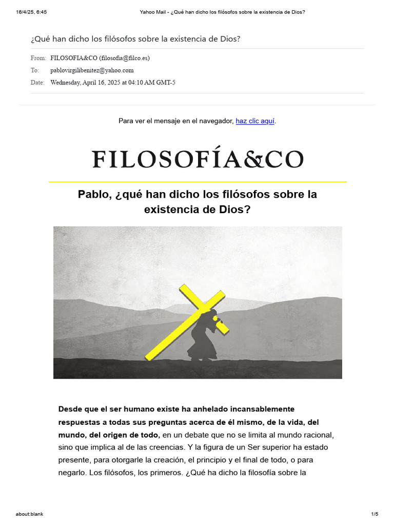 ¿Qué Han Dicho Los Filósofos Sobre La Existencia de Dios | PDF ...