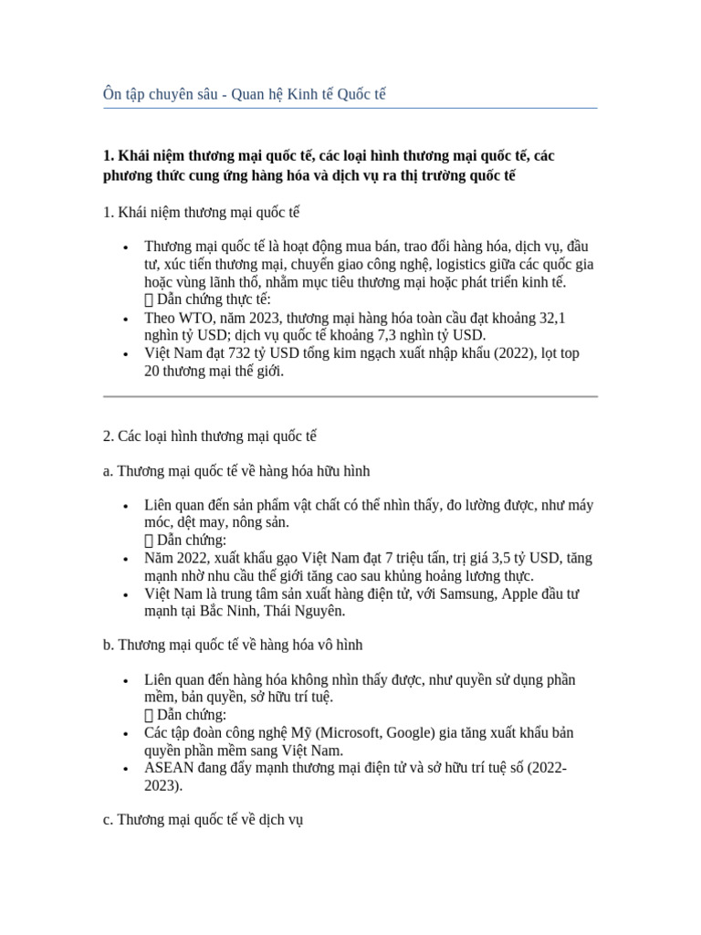 Ontap QHKTQT Cau1-7 | PDF