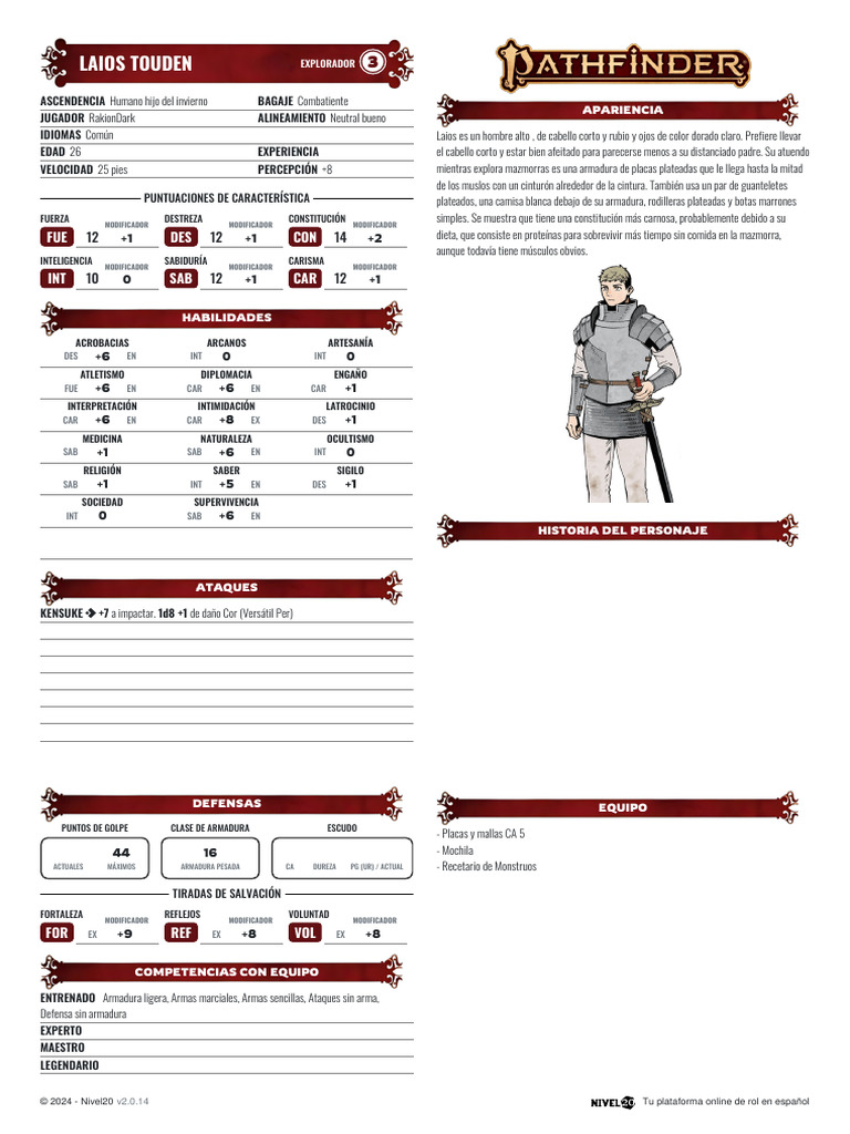 Ilovepdf - Merged Pack Personajes PF2e Phatfinder 2e | PDF