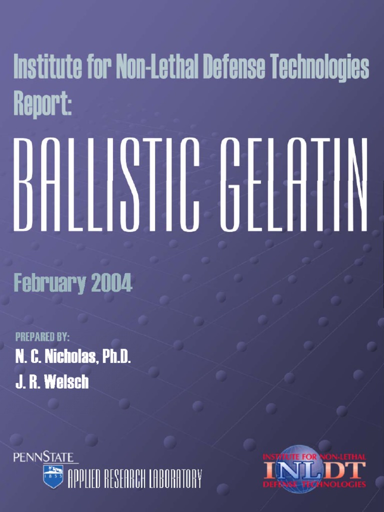 Ballistic Gelatin: Preparation and Use | PDF | Bullet | Projectiles