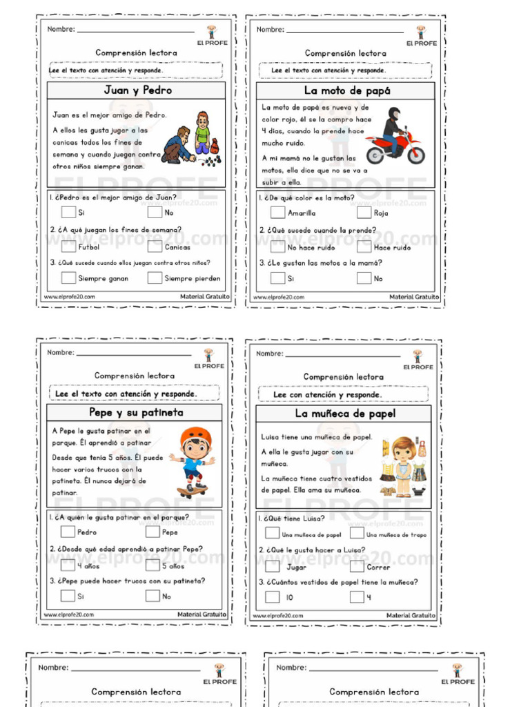 Lectura Comprensiva Curso | PDF