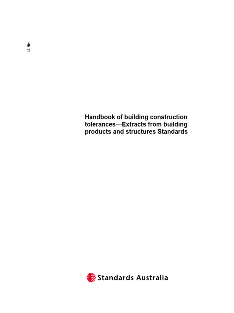 Handbook of Bulding Construction Tolerance | PDF | Engineering ...