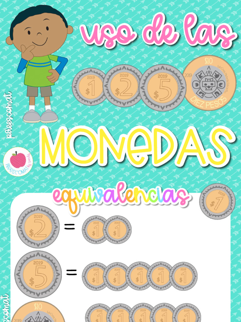 Uso de Las Monedas. PreescoMAT | PDF | Dinero | Economias