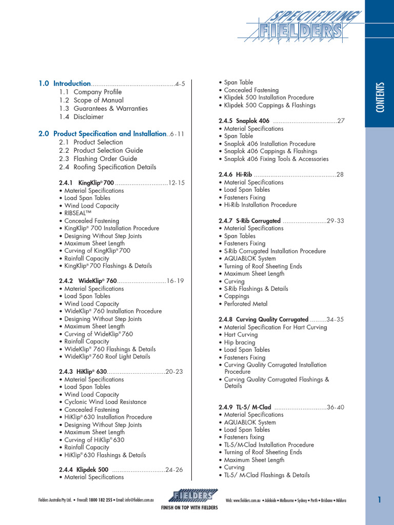 Cladding Manual | PDF | Roof | Sheet Metal