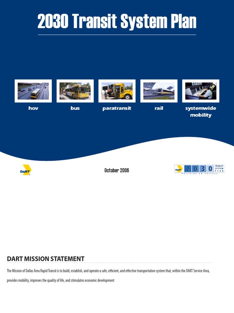 DART 2030 Transit System Plan | PDF | Services (Economics) | Public ...