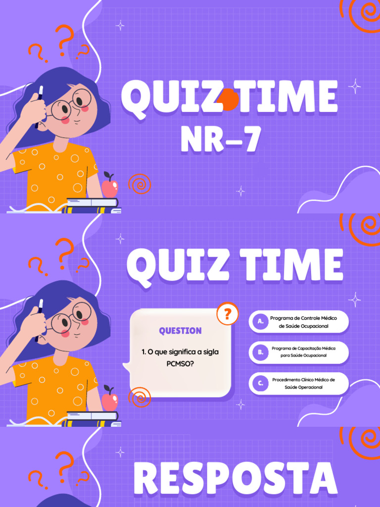 Purple White Playful Quiz Time Video | PDF