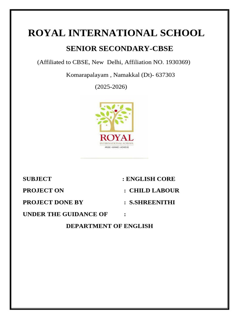 Project Front Page | PDF