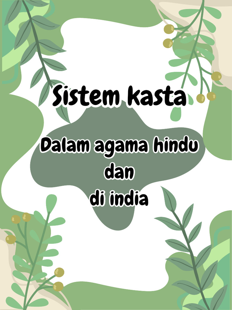Sistem Kasta Dalam Agama Hindu Dan Di India PDF | PDF