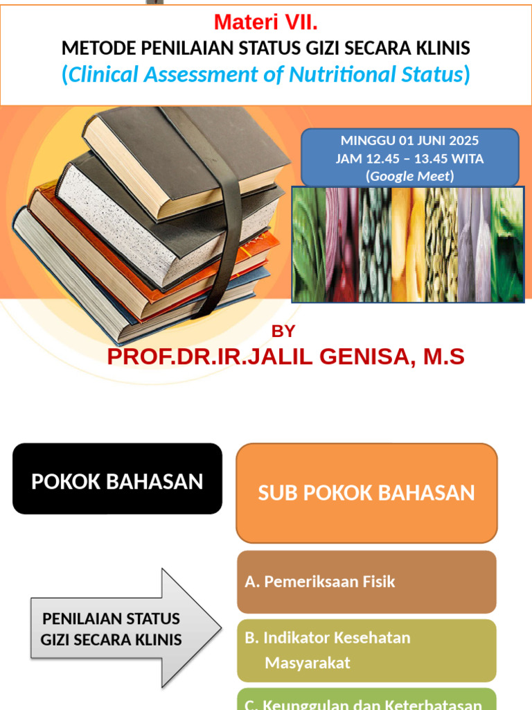 Materi 7. Manaj.pel.Gizi Inst. S1-UTAMA'25 (Prof.jalil Genisa) | PDF