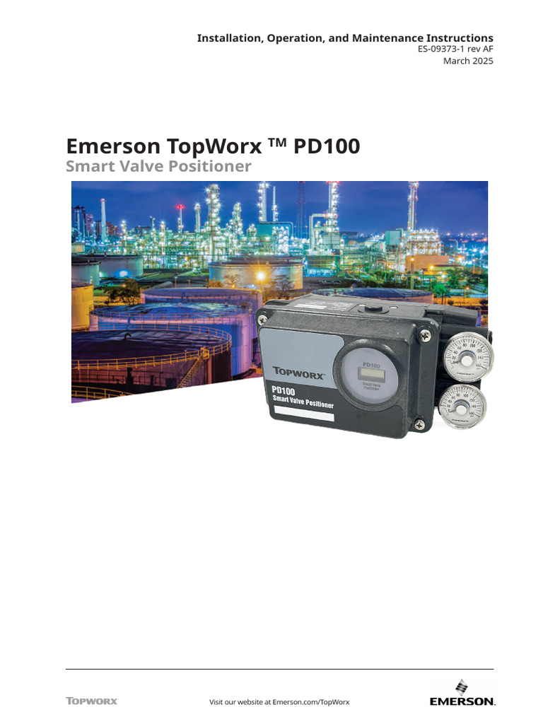 PD100 Smart Valve Positioner Guide | PDF | Actuator | Power Supply