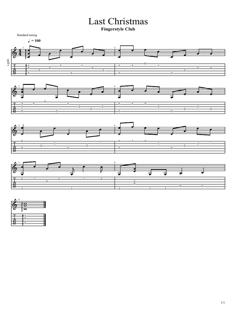 Last Christmas - Fingerstyle Club PDF | PDF