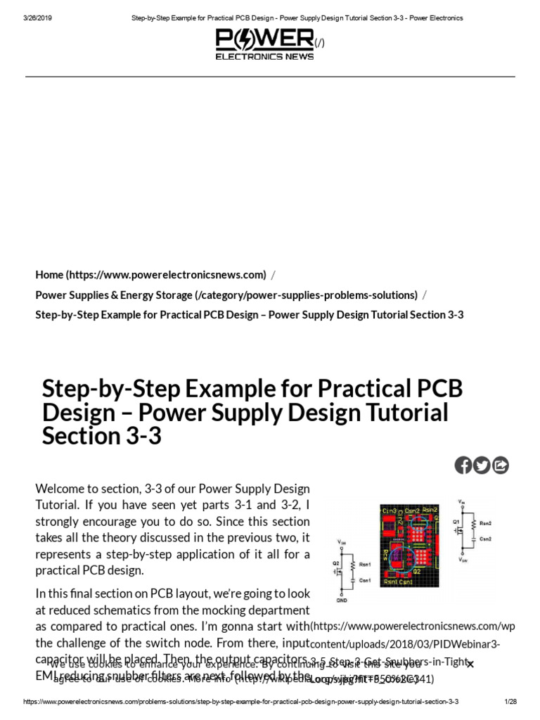 Step-By-Step Example For Practical PCB Design - Power Supply Design Tutorial Section 3-3 - Power ...