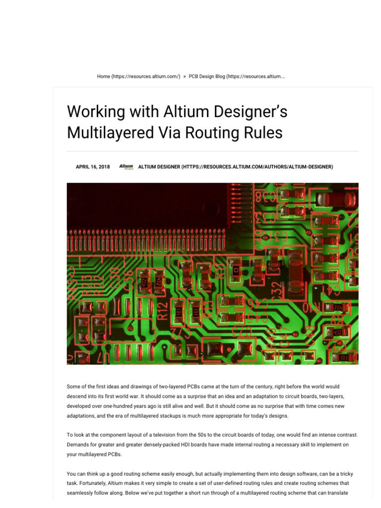 Multilayer Via Routing in Altium Designer | PDF | Printed Circuit Board ...