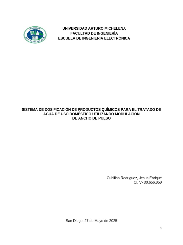 Informe Final Jesus Cubillan | PDF | Agua | Sustentabilidad