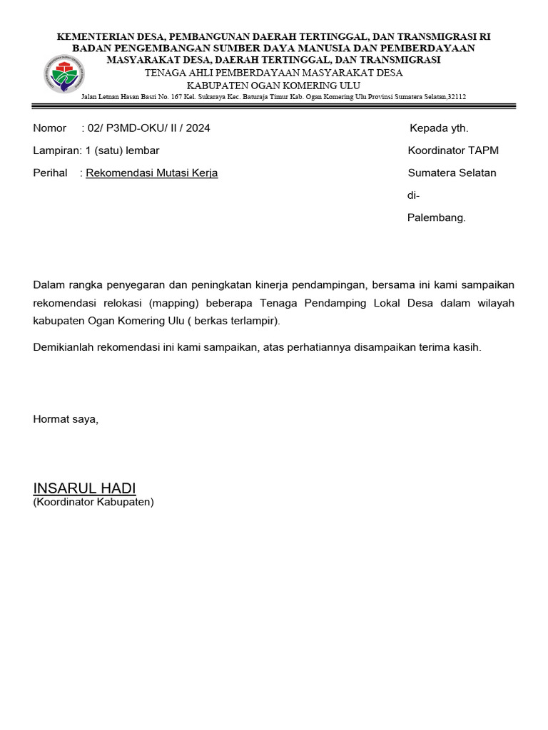 Surat Mapping PLD 2024 | PDF