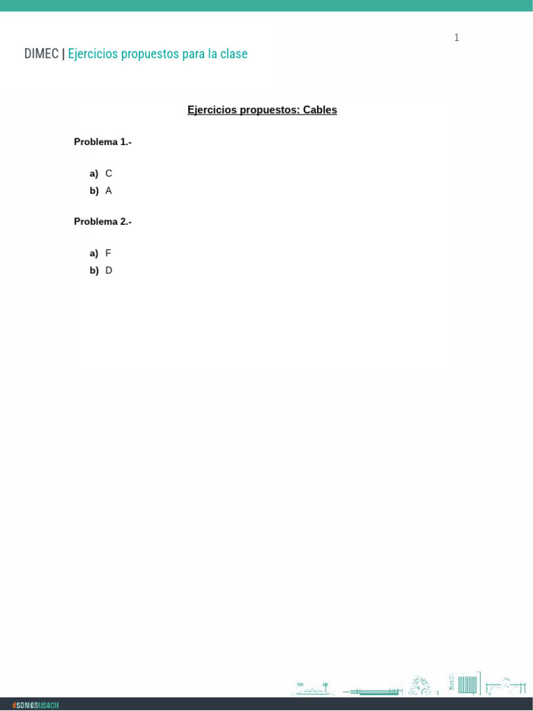 Ejercicio Propuesto - Cables | PDF