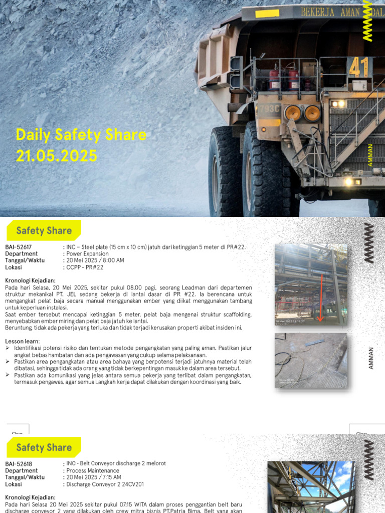 Daily Safety Share 21.05.2025 | PDF