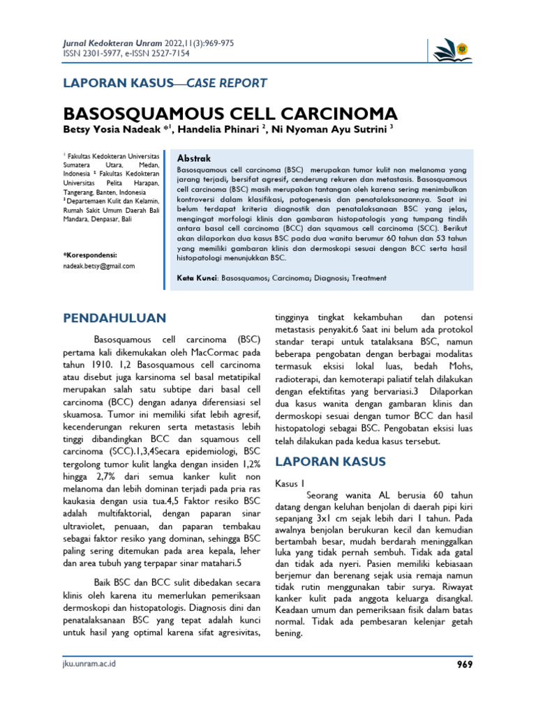 A Basosquamous Cell Carcinoma | PDF