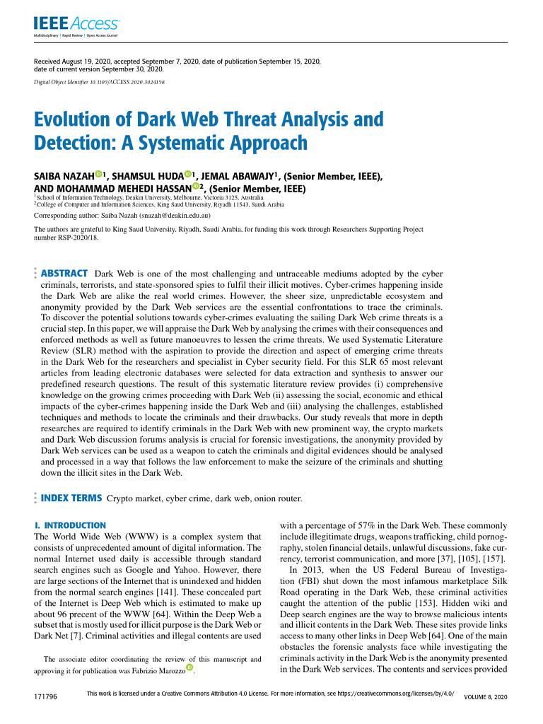 Evolution of Dark Web Threat Analysis and Detection | PDF | Cybercrime ...