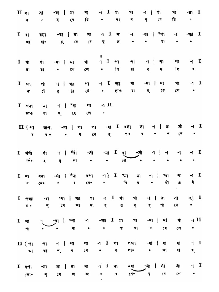 Kadamberi Kanan Gheri Notation | PDF