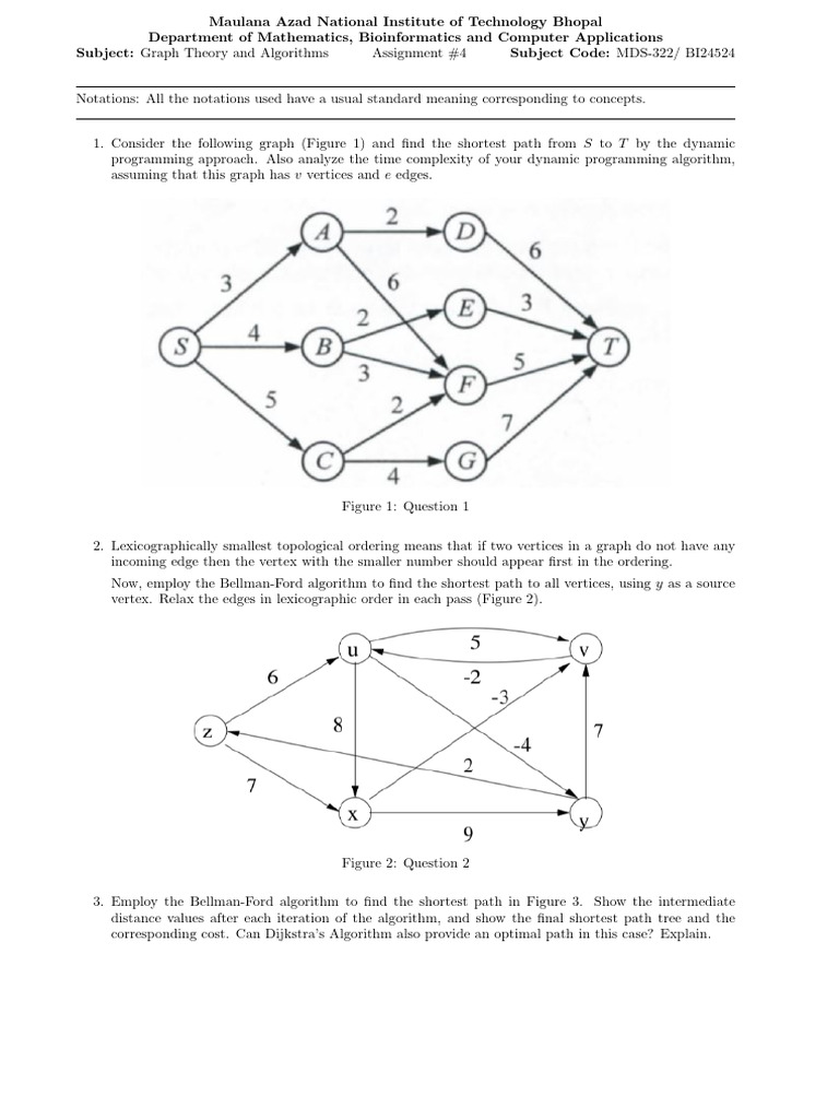 Assignment 4 MDS Graph Theory and Algorithms 2025 | PDF | Graph Theory ...