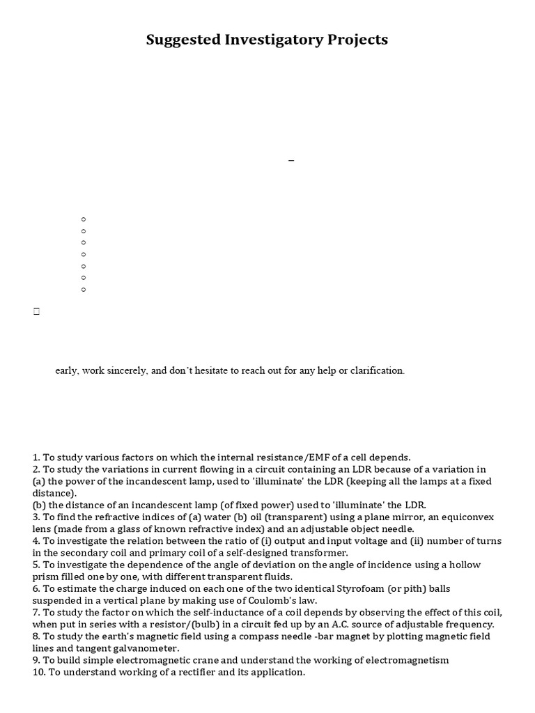 Resource 20250603144632 Investigatory Projects | PDF | Inductor ...