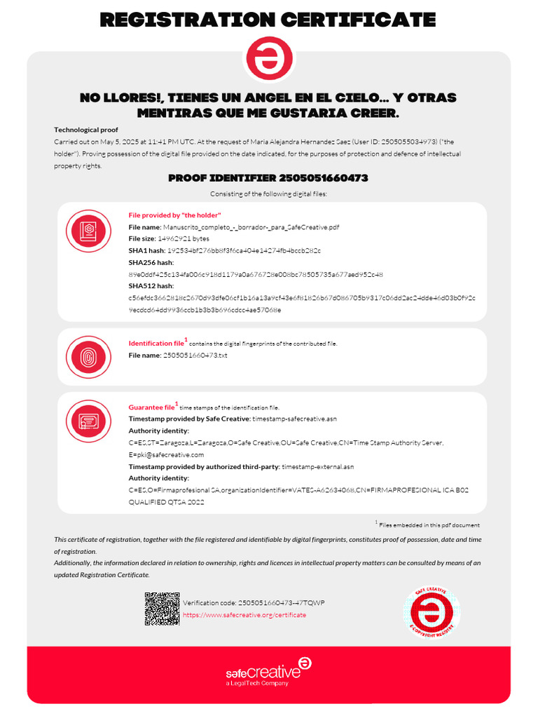 Certificate Work 2505051660473 | PDF | Identity Document | Access Control