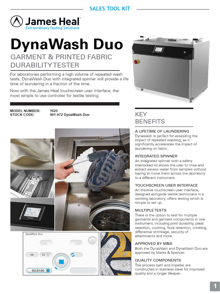 DynaWash Duo Sales Tool Kit - October 2019-2 | PDF | Textiles