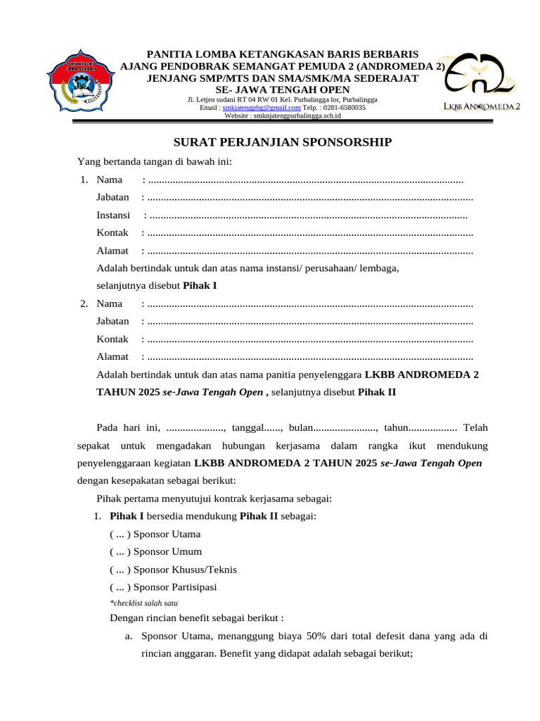 Surat Mou Andromeda | PDF