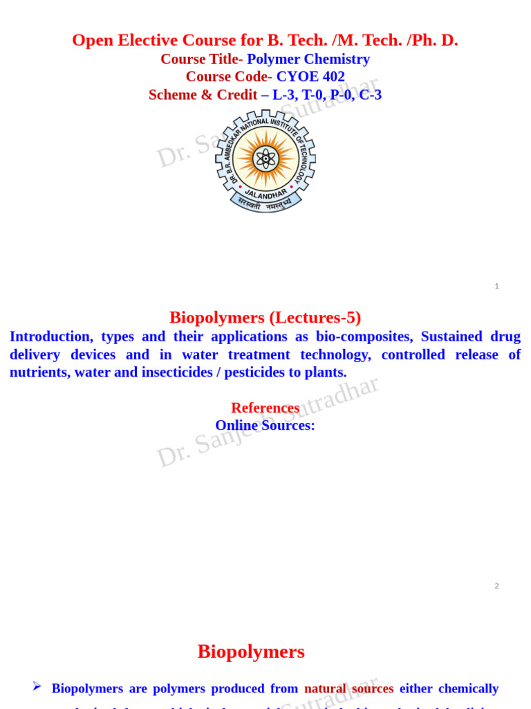 Polymer Chemistry Engineering | PDF | Biopolymer | Biosensor