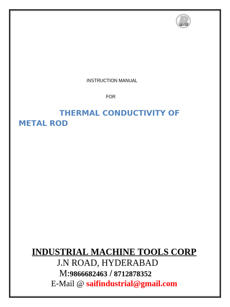 Thermal Conductivity Metal | PDF | Thermal Conduction | Thermocouple