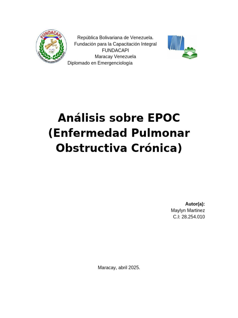 Tratamiento del EPOC: Guía Completa | PDF | Enfermedad pulmonar ...
