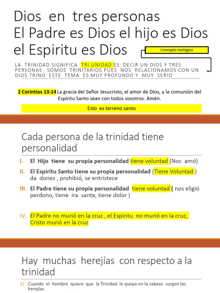 Un Solo Dios en Tres Personas | PDF | Trinidad | Cristo (título)