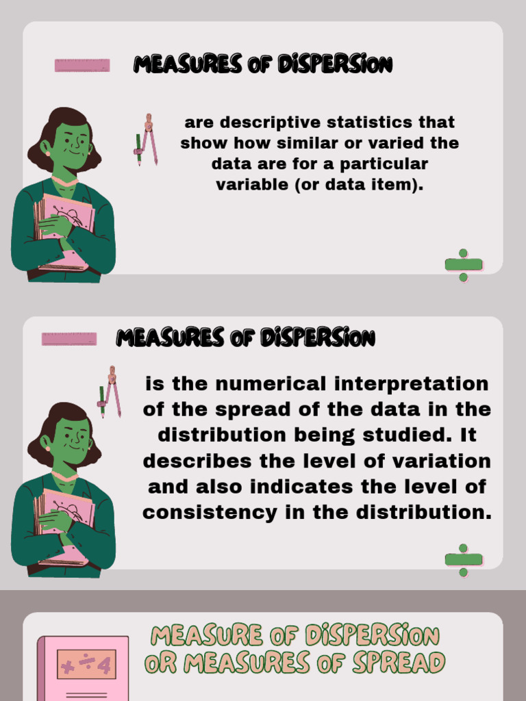 Measures of Dispersion Range Variance and Standard Deviation | PDF ...