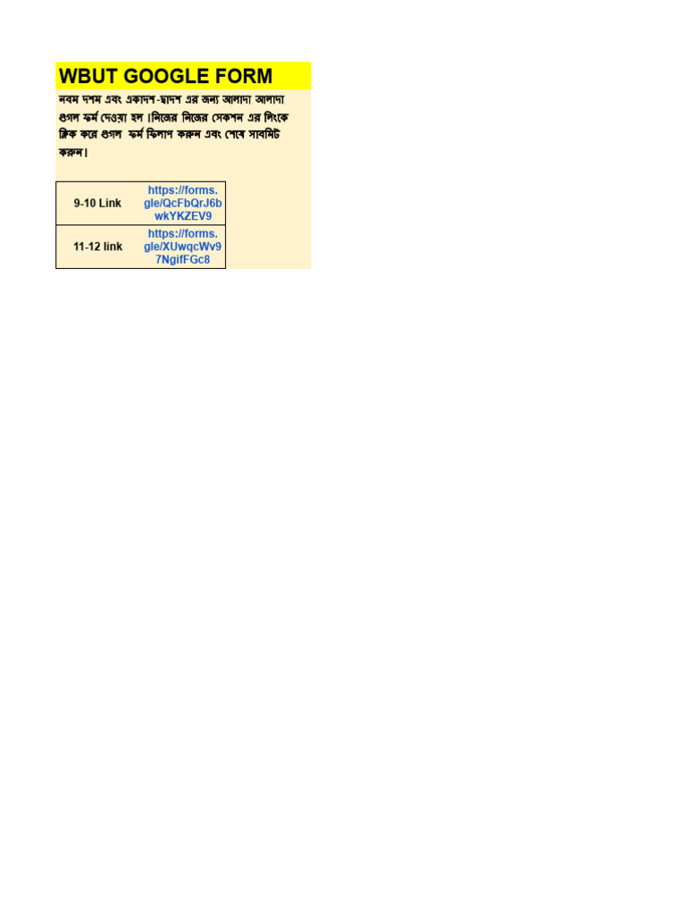 Google Form Wbut | PDF