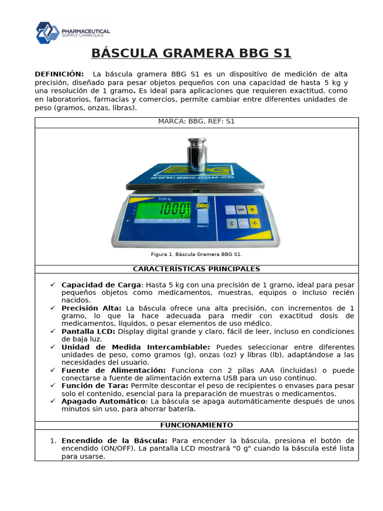Báscula Gramera BBG s1 | PDF | Pantalla de cristal líquido ...