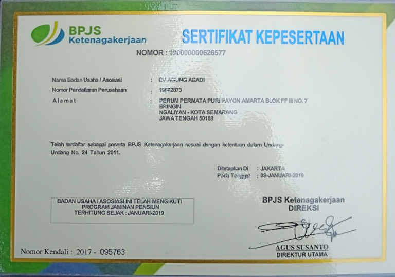 Scan BPJSTK | PDF