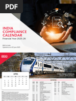 GST Compliance Calendar 2025-2026 | PDF | Government Of India | Taxes