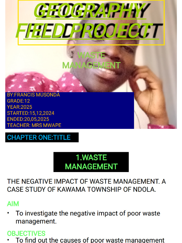 Francis MK Geography Field Project-Temweni Secondary Ndola | PDF