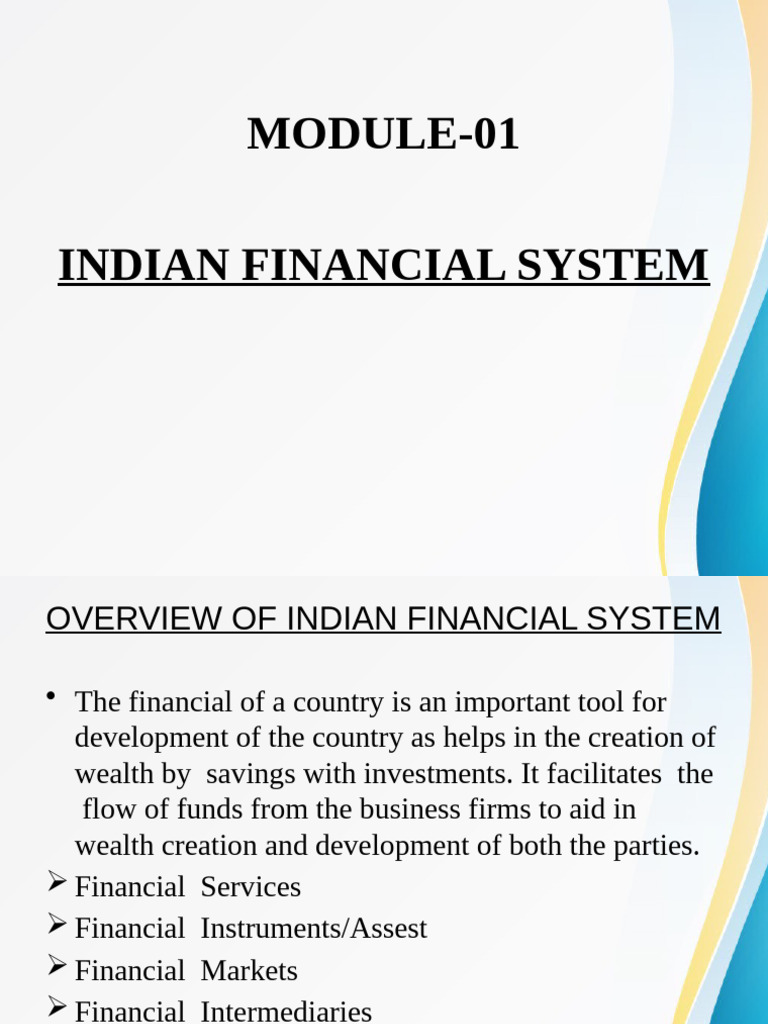 Module-I-Indian Finacial System | PDF | Investment Banking | Securities ...