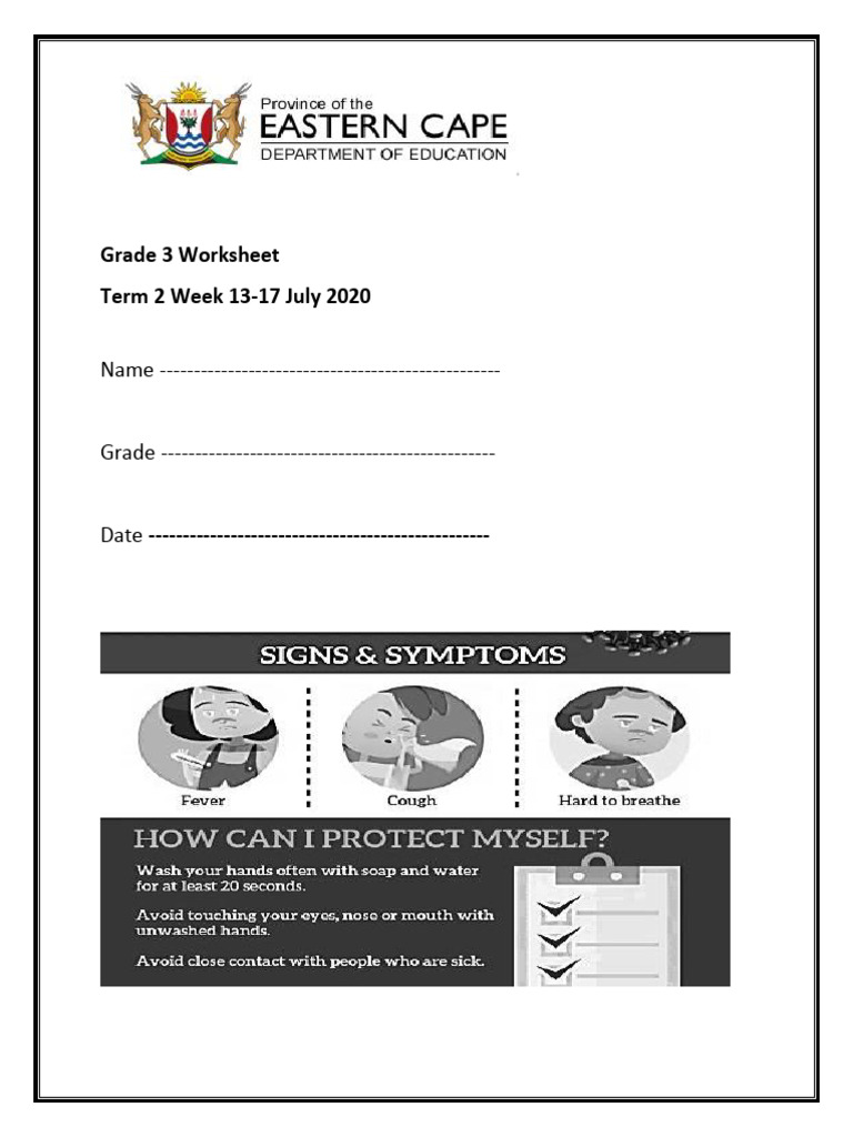 0 Grade 3 Efal Worksheet 13-17 July | PDF | Linguistics