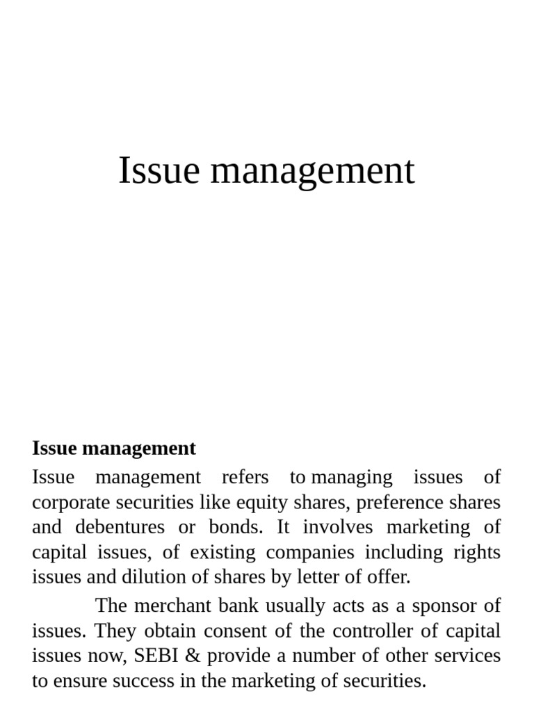 MODULE-2 Issue Management | PDF | Securities (Finance) | Initial Public ...