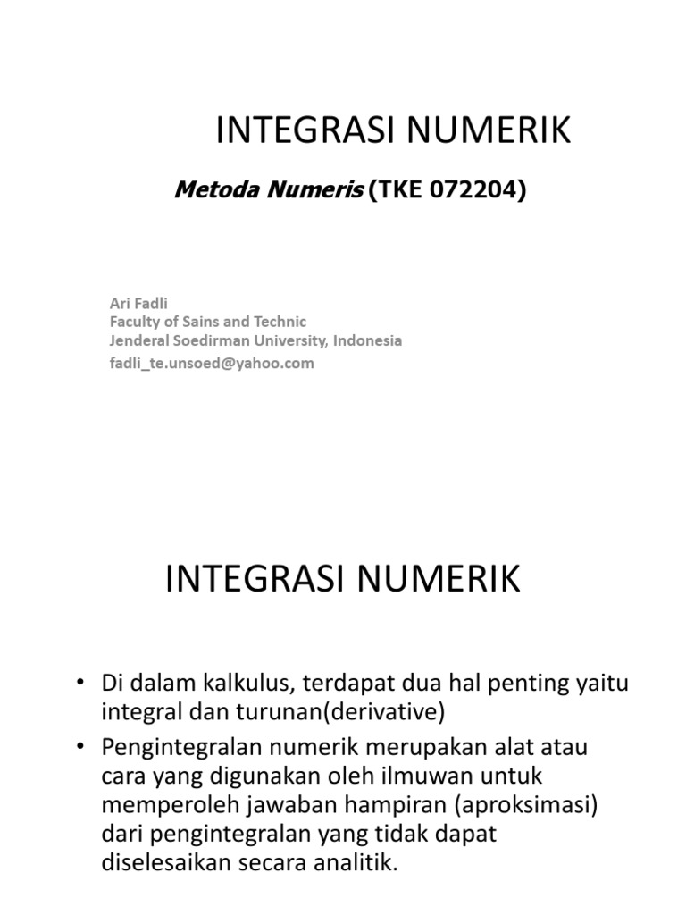 Metode Integrasi Numerik | PDF