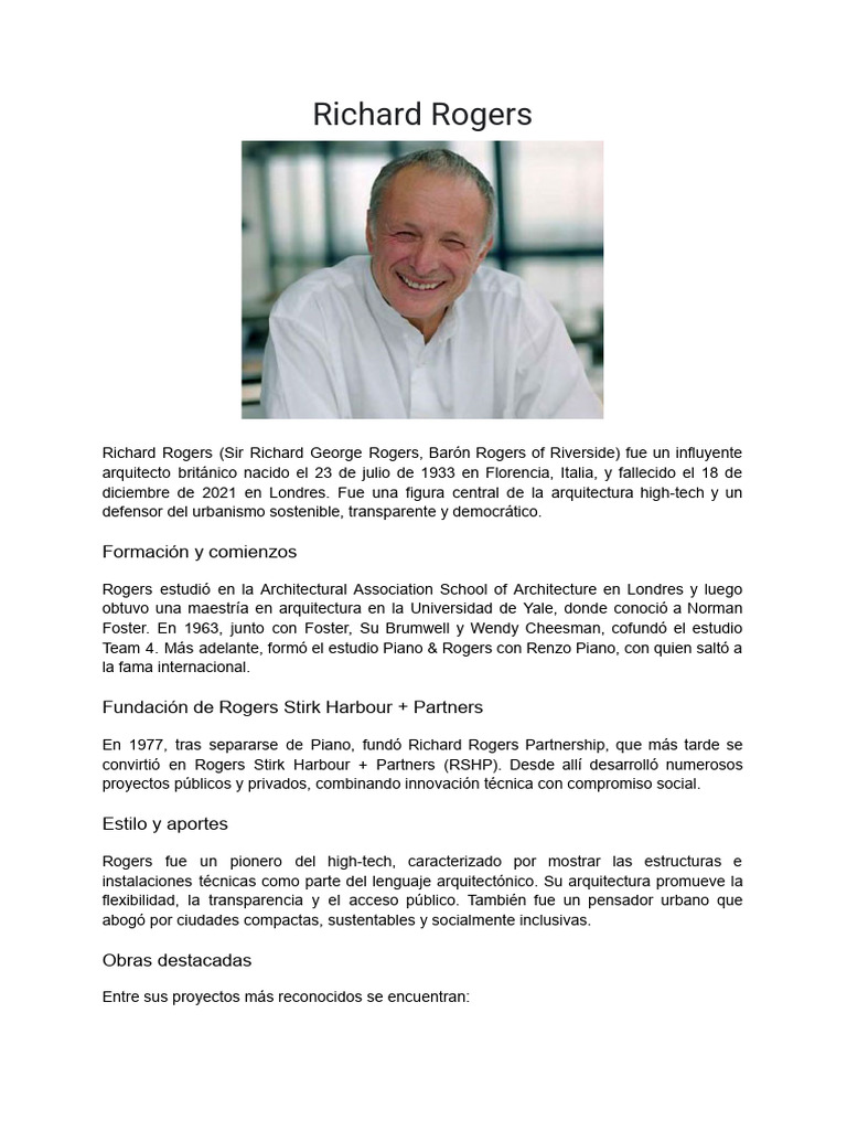 Richard Rogers | PDF