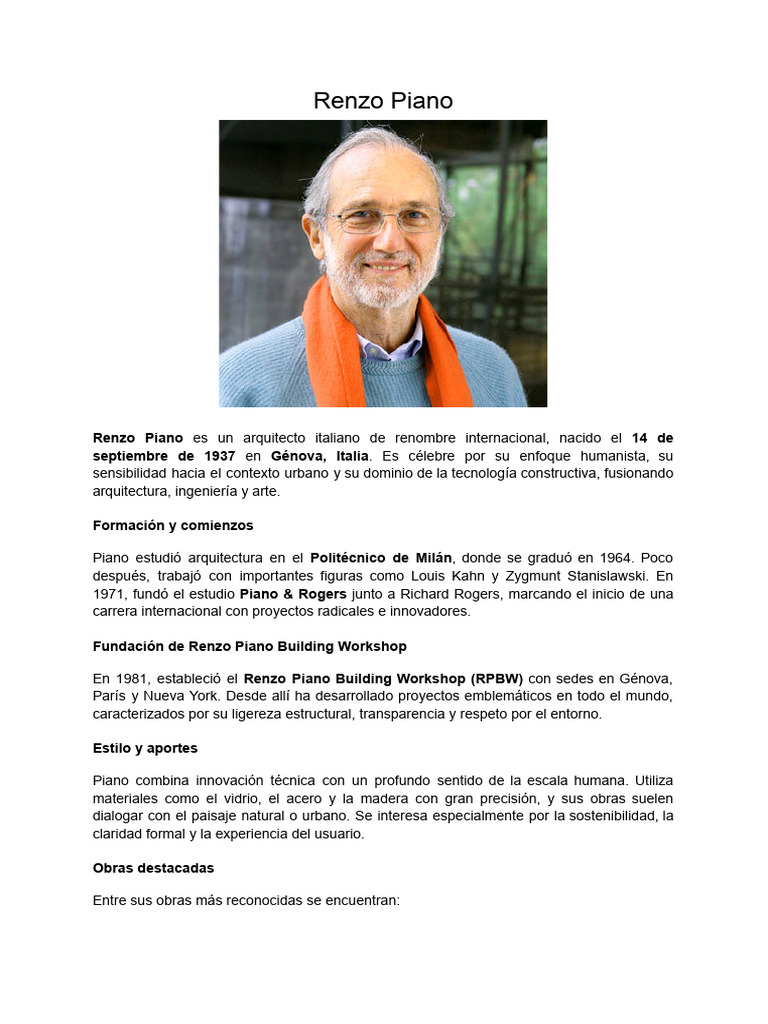 Renzo Piano | PDF