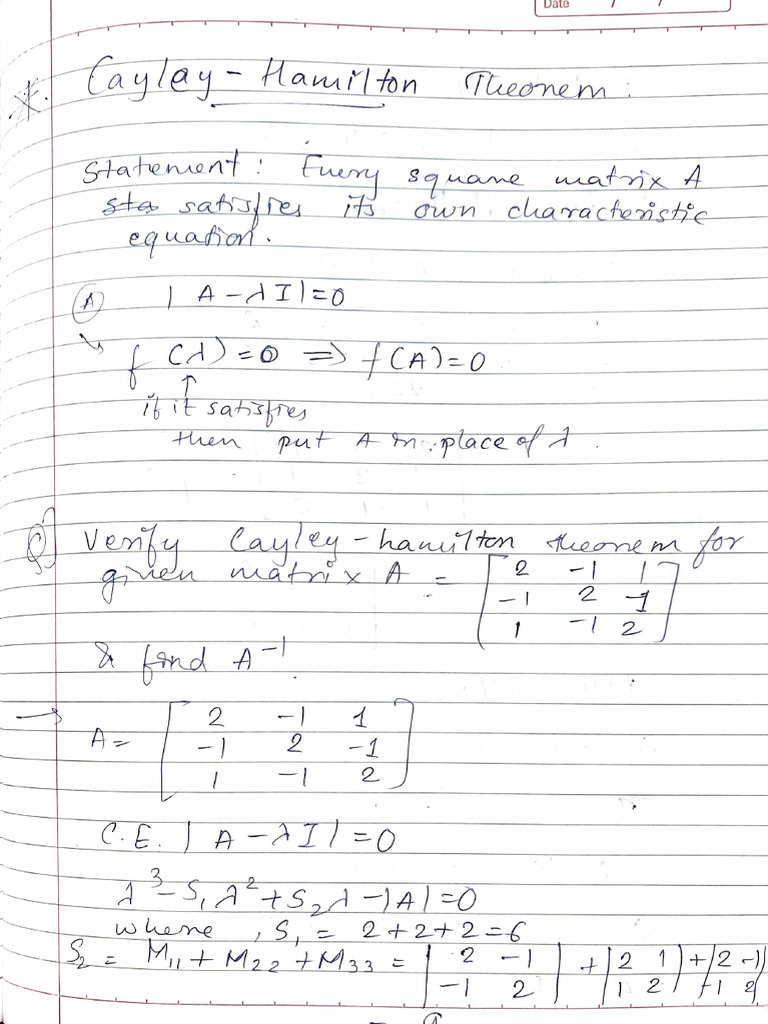 Book 21 Apr 2025 (Cayley Hamilton Power Series) | PDF