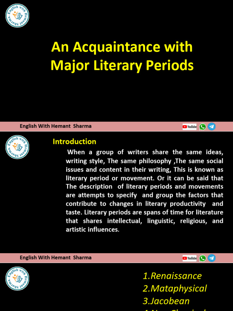 Overview of Major Literary Periods | PDF