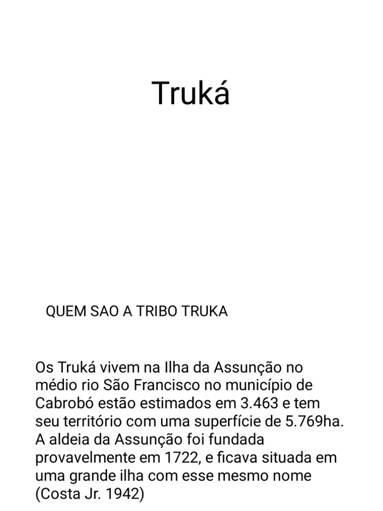 Tribo Truká: História e Cultura Jurema | PDF